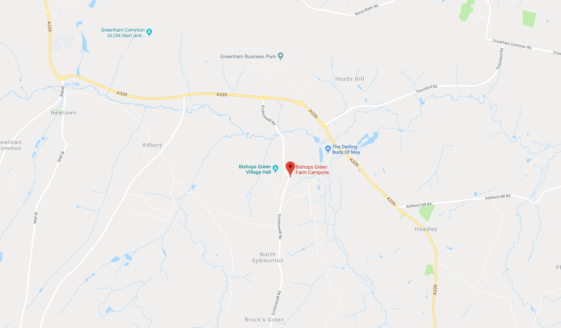 How to Find Us - Bishops Green Farm